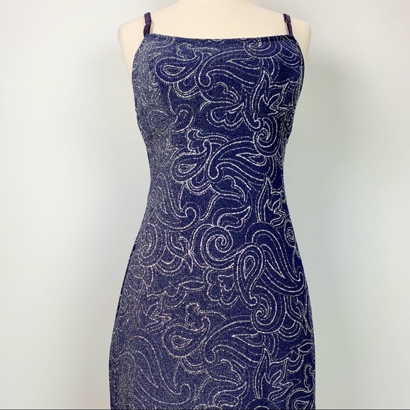 Jump | Dresses | Jump Apparel Blue Prom Gown Silver Accents | Poshmark